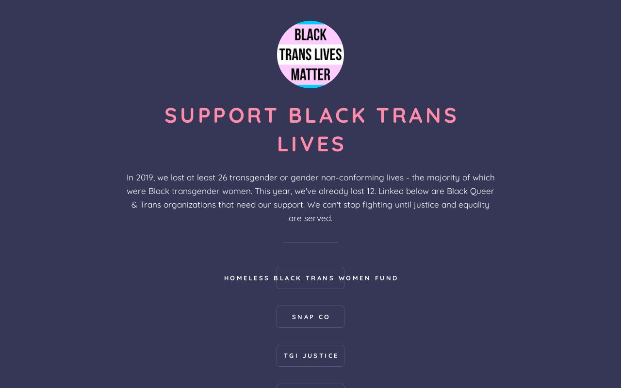 Black Trans Lives Matter